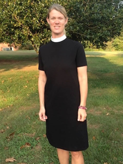 Women's Tapered Clergy Dress – Elegant Fitted Clerical Wear · ClergyImage